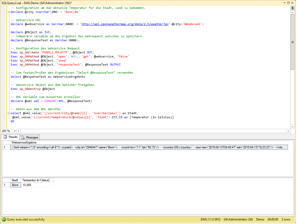 Xml Webservice Abfrage Mit T Sql Microsoft Sql Server › Gate4 8943